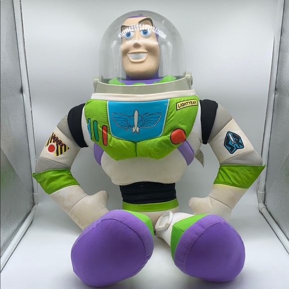 Disney | Toys | Vintage Disney Pixar Buzz Lightyear Plush Toy Green And ...